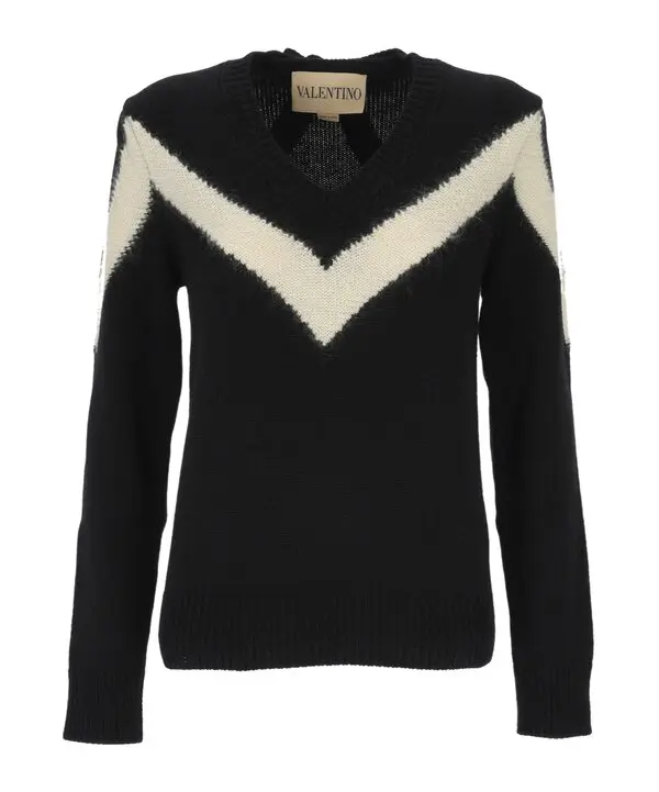 Valentino Garavani Long-sleeved V-neck Sweater