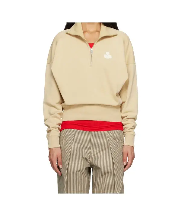 Isabel Marant Étoile Ross Half-zip Sweatshirt - Nude