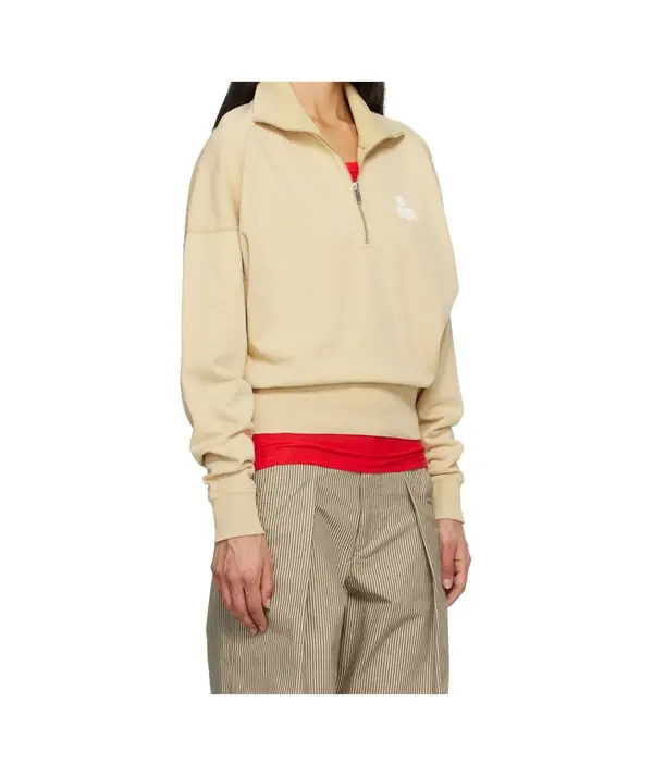 Isabel Marant Étoile Ross Half-zip Sweatshirt - Nude