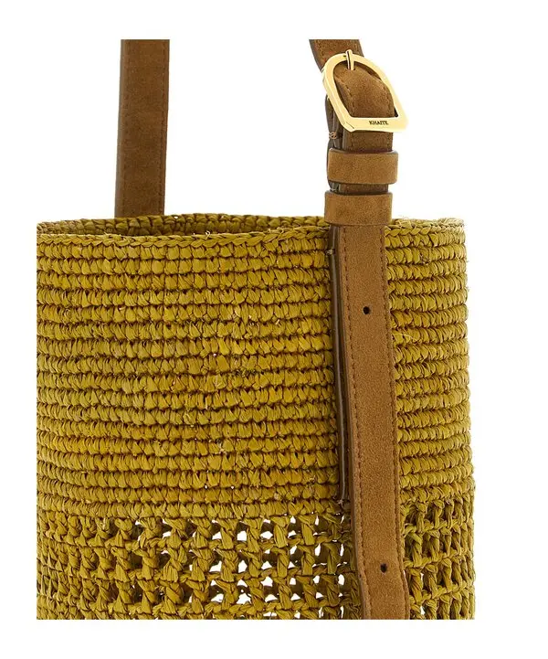 Khaite Billie Woven Small Bucket Bag