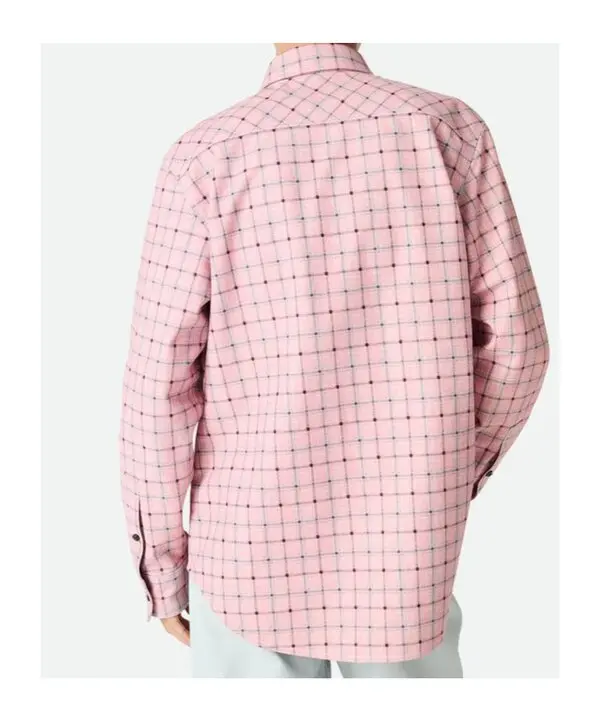 Bottega Veneta Checked Long Sleeved Leather Shirt