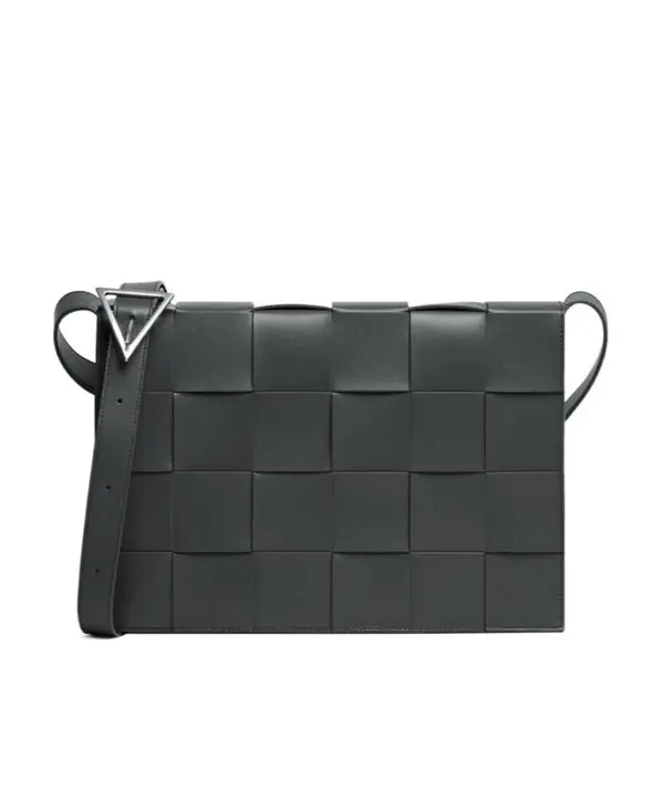 Bottega Veneta Maxi Cassette Cross Body Bag - Stone Grey