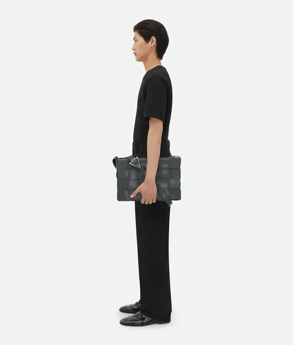 Bottega Veneta Maxi Cassette Cross Body Bag - Stone Grey