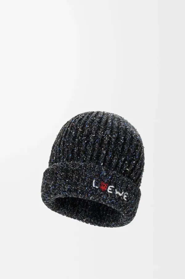 Loewe Wool, Silk And Alpaca Blend Knitted Beanie
