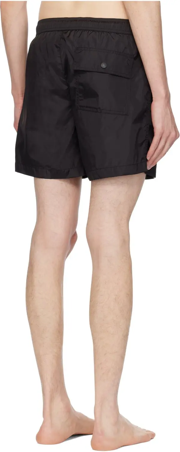 Moncler Elastic Waist Swimming Trunks - Black