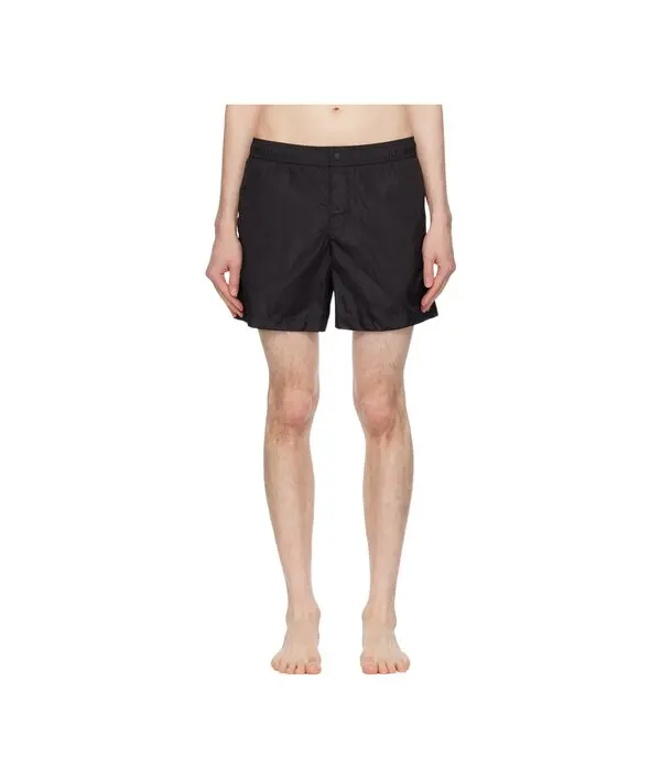 Moncler Elastic Waist Swimming Trunks - Black