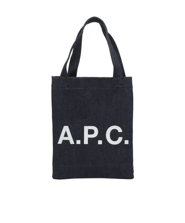 A.p.c. Ninon Logo Printed Tote - Black