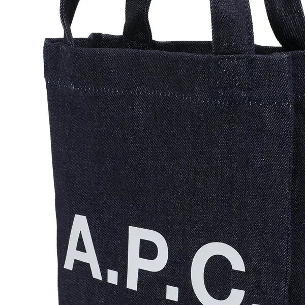 A.p.c. Ninon Logo Printed Tote - Black