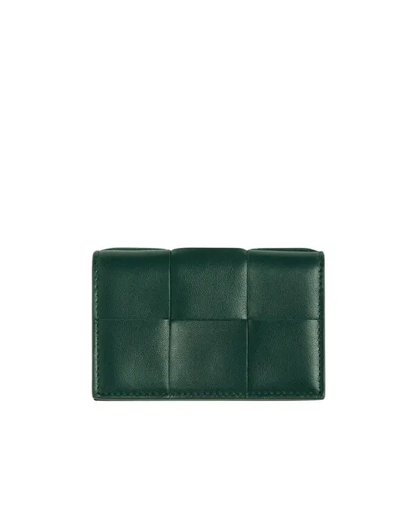 Bottega Veneta Cassette Business Card Case - Green