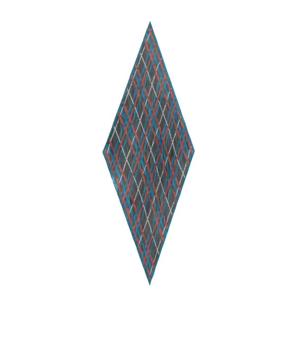 Burberry Belt Check Silk Chiffon Scarf - Pilot Blue