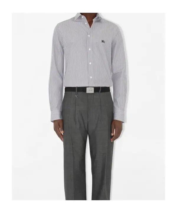 Burberry Regular Fit Striped Cotton Shirt