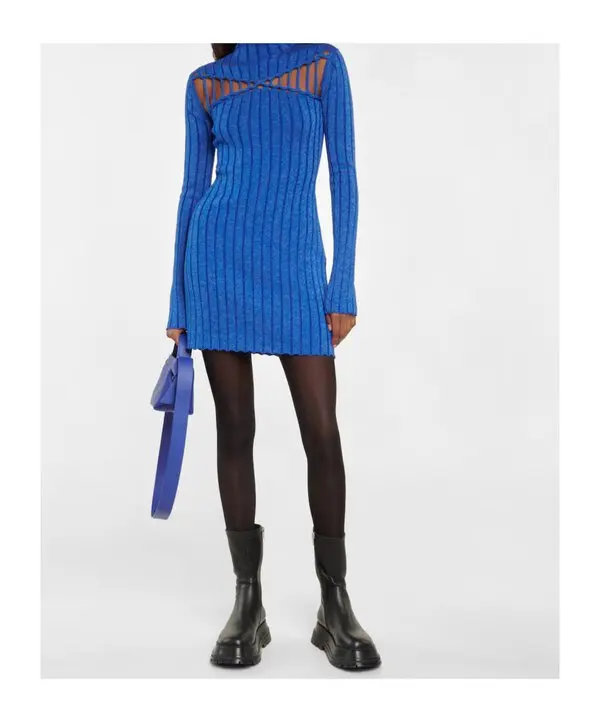 DION LEE Braided Wool Minidress