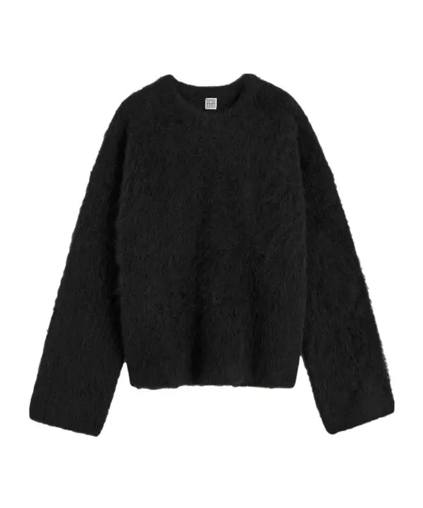 TOTEME Crew Neck Long-sleeved Sweater - Black