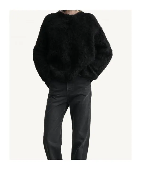 TOTEME Crew Neck Long-sleeved Sweater - Black