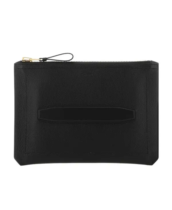 TOM FORD Logo Embossed Zipped Clutch Bag