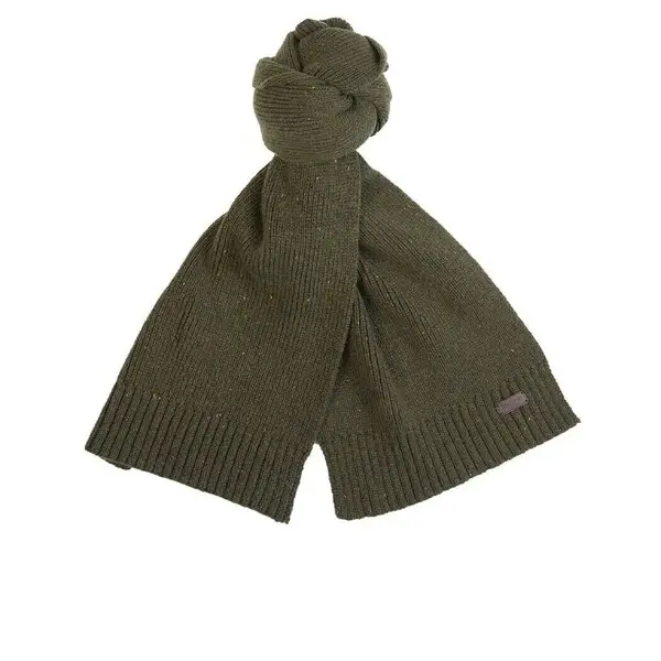 Barbour Logo Knitted Beanie And Scarf Combination