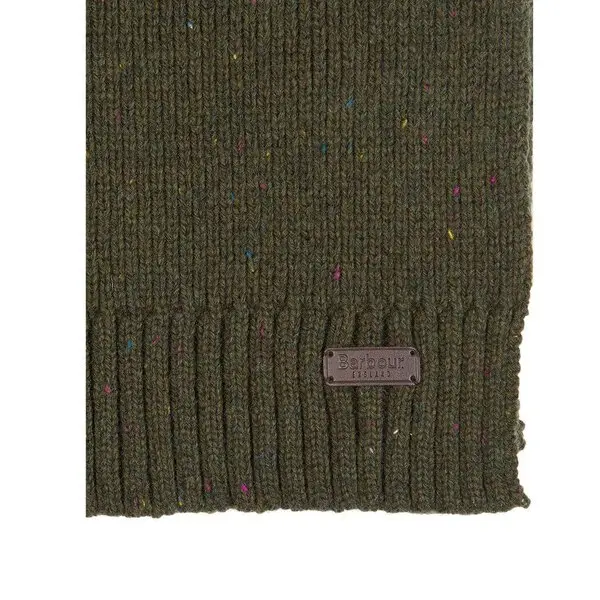 Barbour Logo Knitted Beanie And Scarf Combination