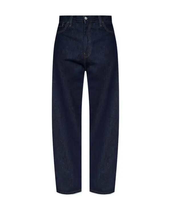 Carhartt Work In Progress Logo Patch Wide Leg Jeans