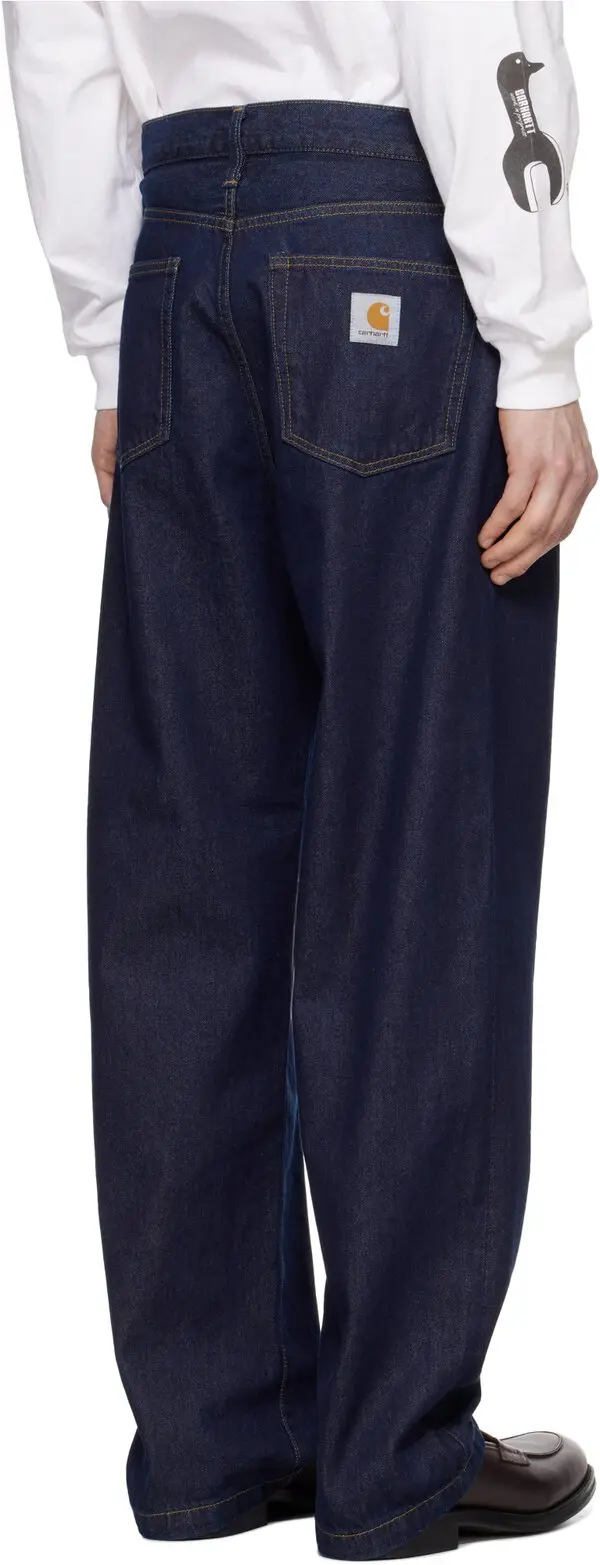 Carhartt Work In Progress Logo Patch Wide Leg Jeans