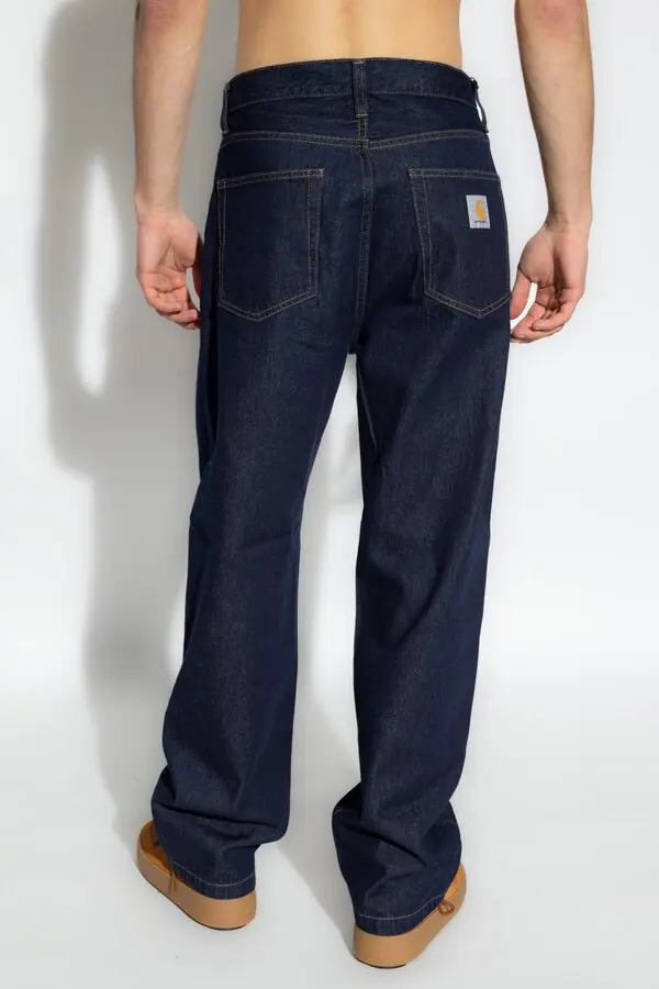 Carhartt Work In Progress Logo Patch Wide Leg Jeans