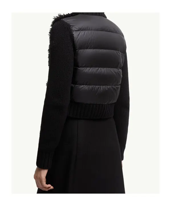 Moncler Padded Wool Teddy Cardigan