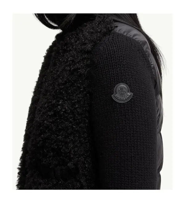 Moncler Padded Wool Teddy Cardigan