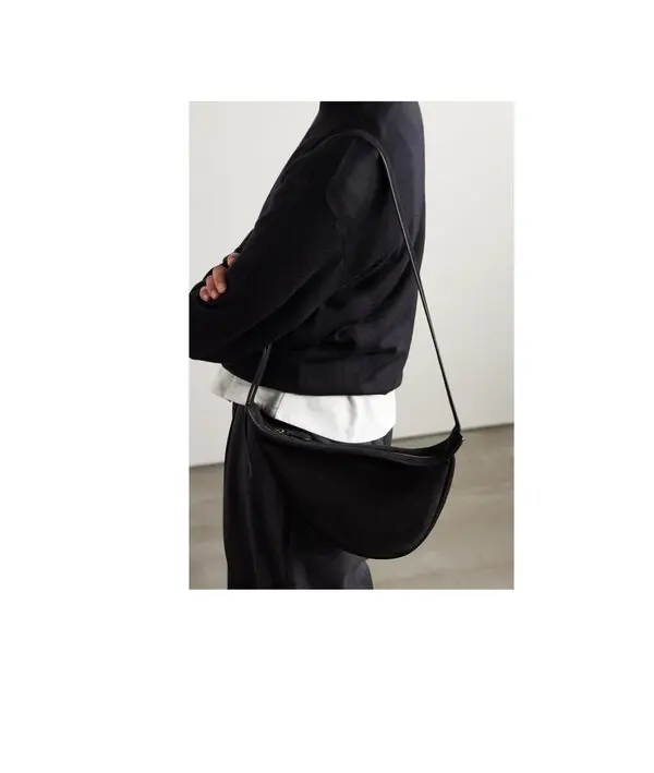 THE ROW Suede Slouchy Banana Shoulder Bag