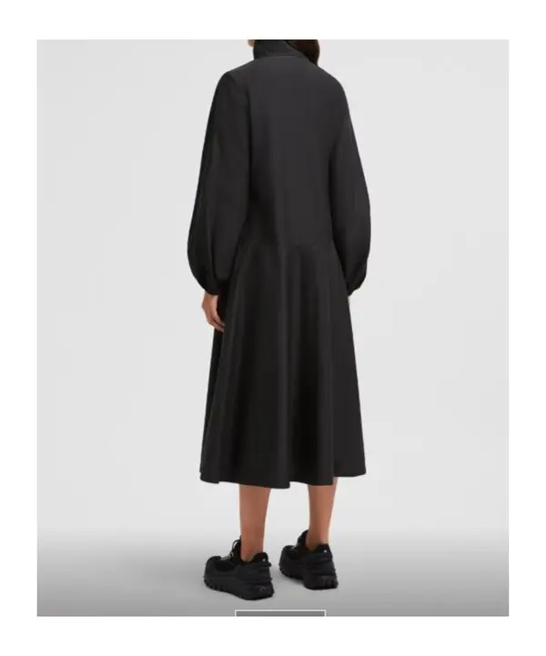 Moncler Turtleneck Cotton Midi Dress