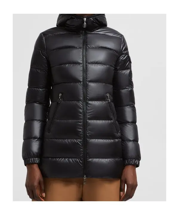 Moncler Glements Hooded Mid-length Down Jacket