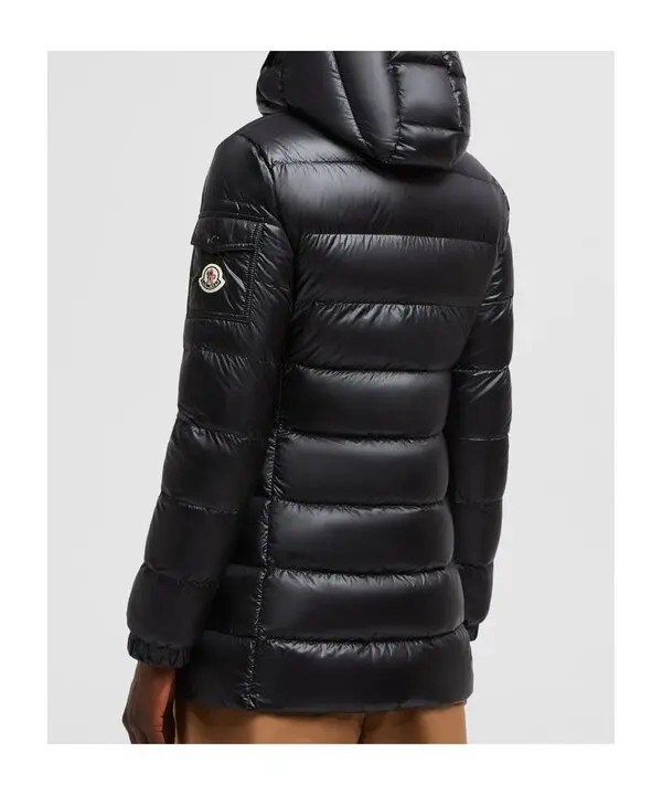 Moncler Glements Hooded Mid-length Down Jacket