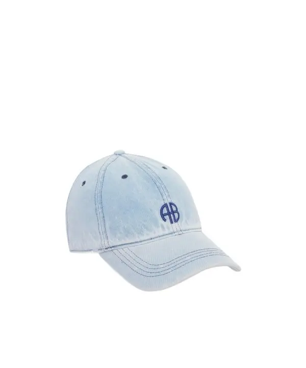 ANINE BING Jeremy Logo-embroidered Baseball Cap - Blue