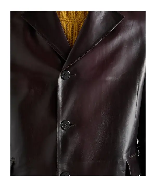 Prada Nappa Leather Coat