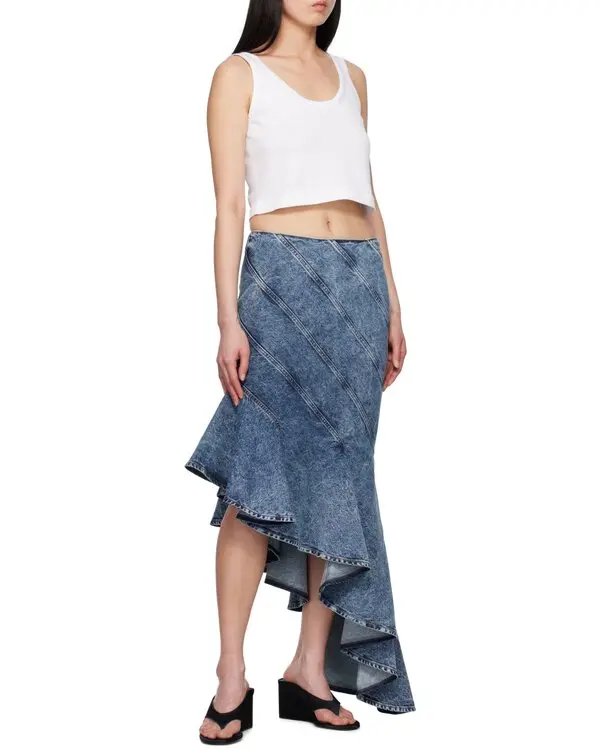 Alaïa Denim Spiral Skirt