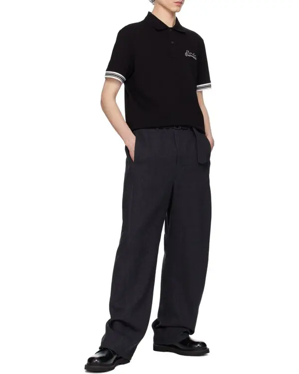 Moncler Logo Embroidered Short-sleeved Polo Shirt