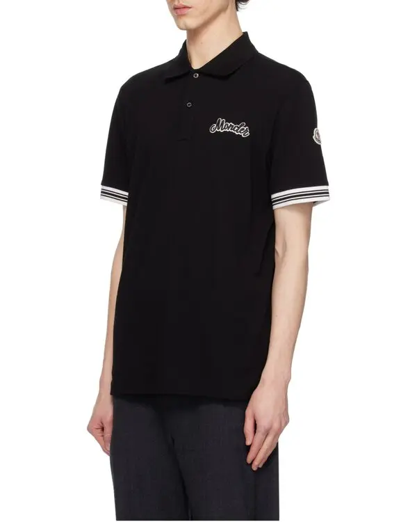 Moncler Logo Embroidered Short-sleeved Polo Shirt
