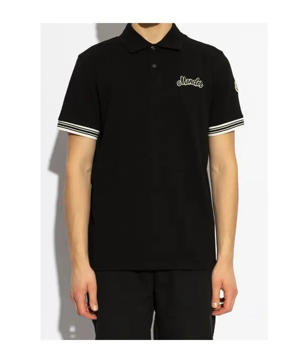 Moncler Logo Embroidered Short-sleeved Polo Shirt