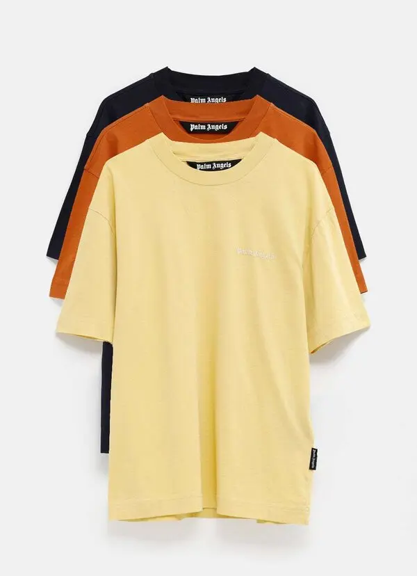Palm Angels Logo Embroidered Pack Of Three T-shirt