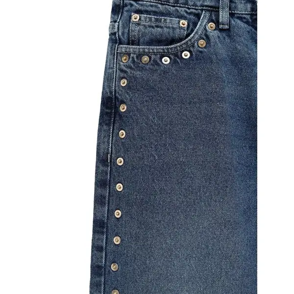 Paloma Wool Studded Straight-leg Denim Pants - Crowd Blue
