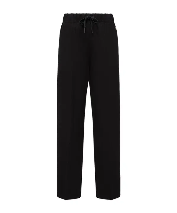 Moncler Logo Embroidered Drawstring Pants - Black