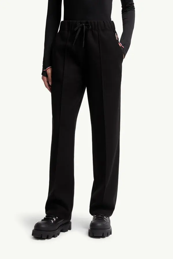 Moncler Logo Embroidered Drawstring Pants - Black