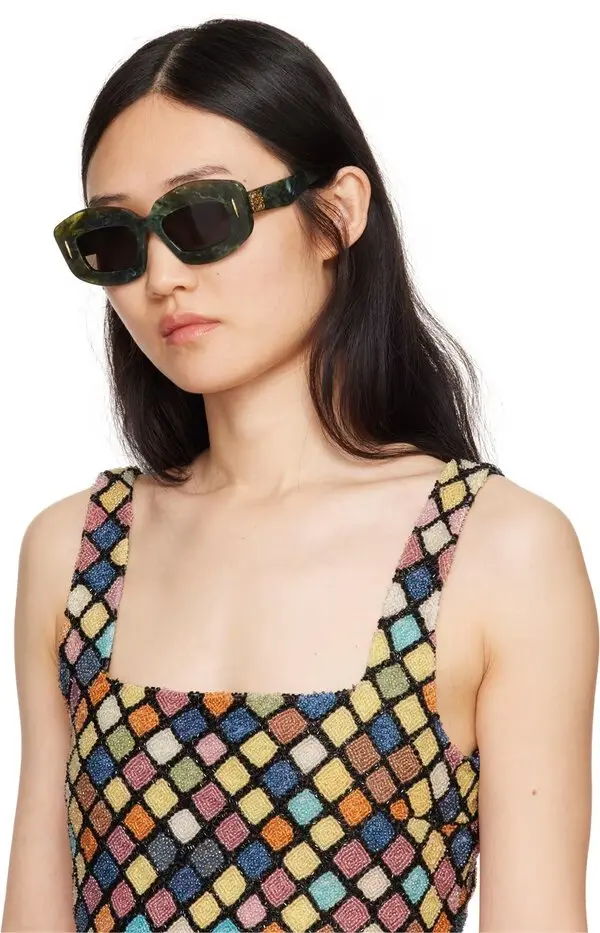 Loewe Logo Rectangular Sunglasses