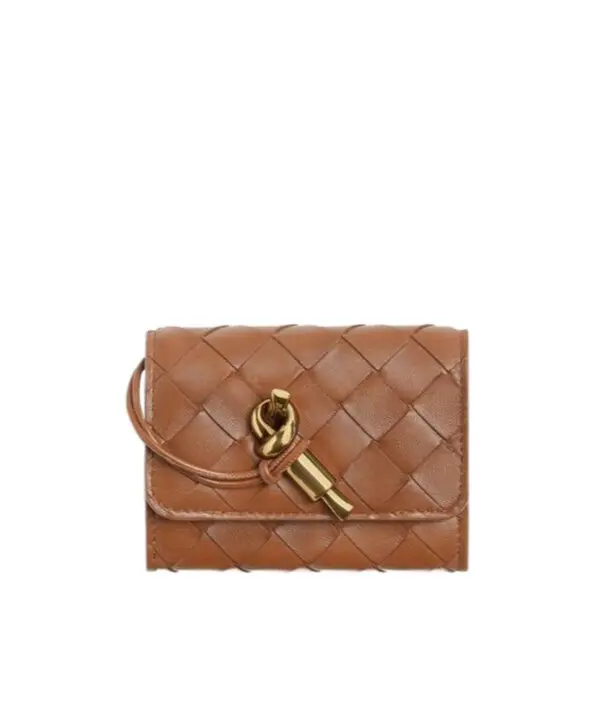 Bottega Veneta Andiamo Envelope Card Holder - Brown