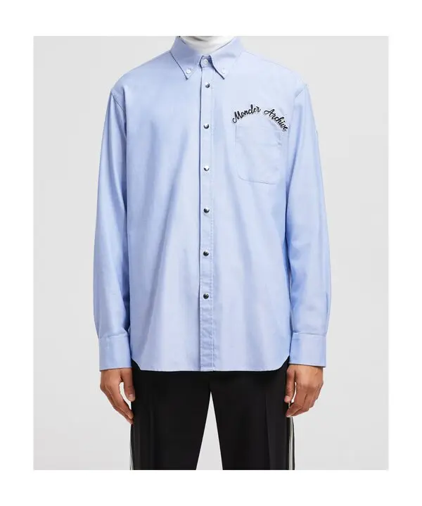Moncler Embroidered Logo Oxford Shirt