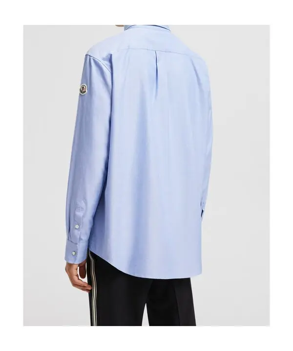 Moncler Embroidered Logo Oxford Shirt
