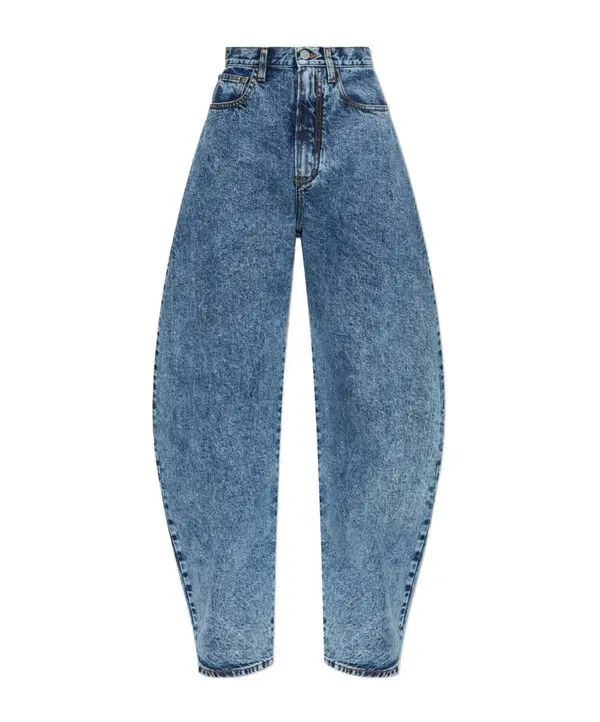 Alaïa Snow Denim Round Jeans