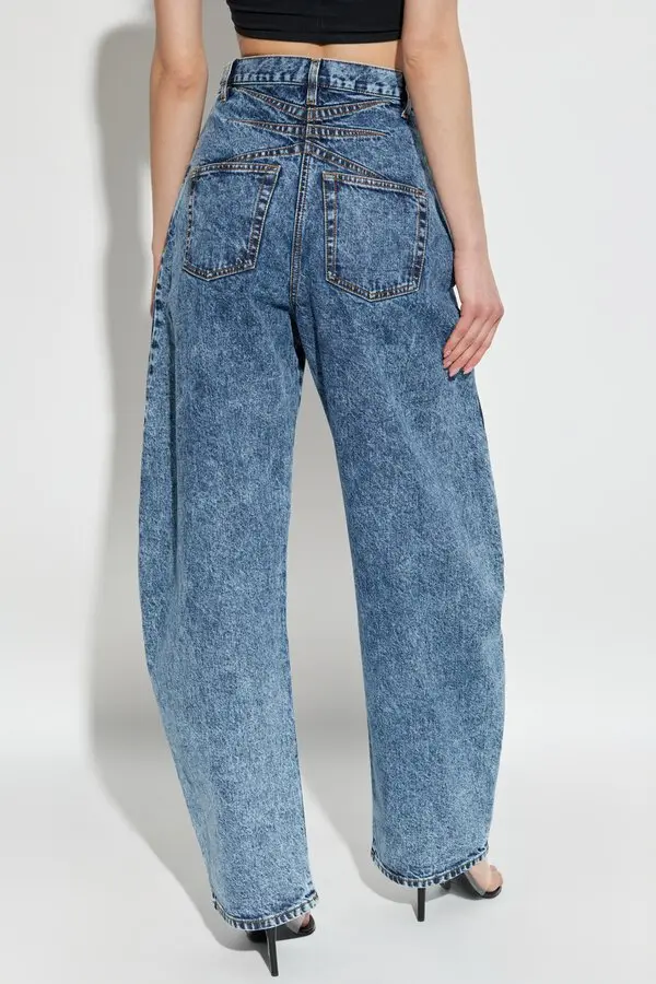 Alaïa Snow Denim Round Jeans