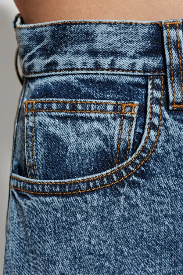 Alaïa Snow Denim Round Jeans