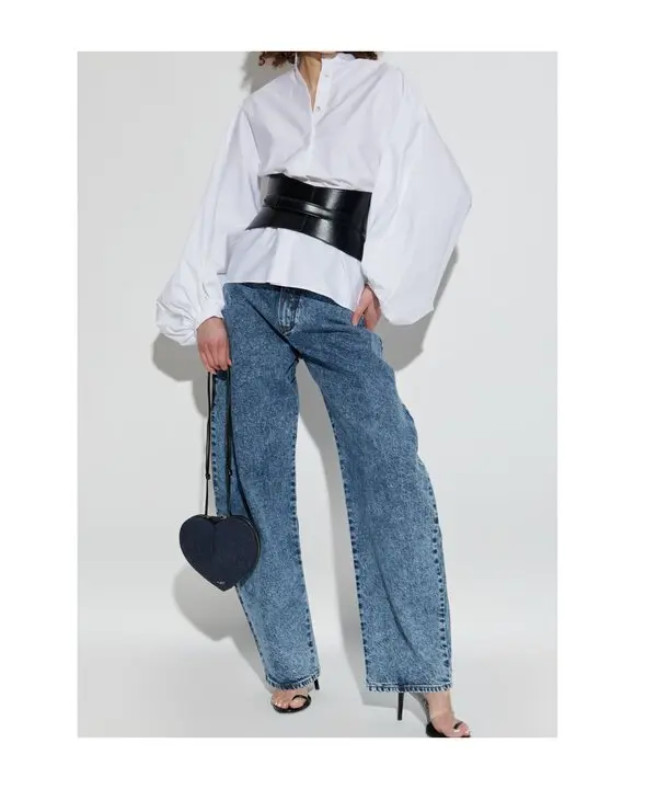 Alaïa Snow Denim Round Jeans