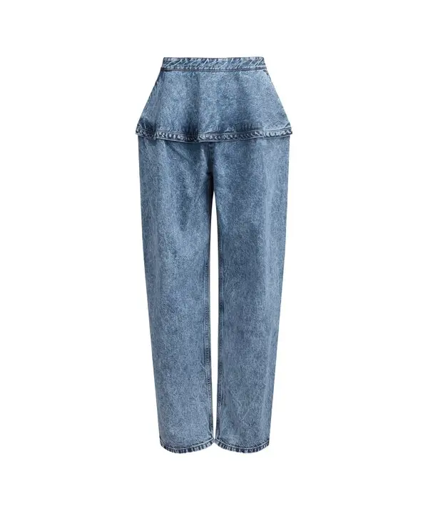 Alaïa Basque Denim Trousers - Blue