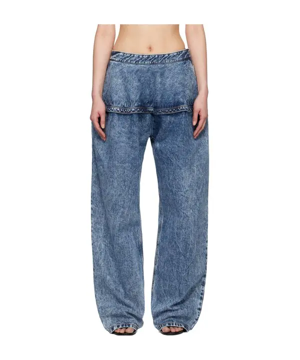 Alaïa Basque Denim Trousers - Blue